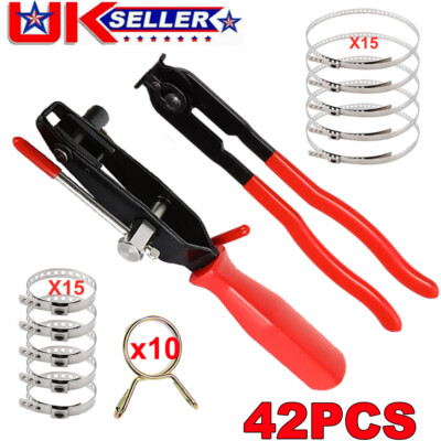 42PCS Universal CV Boot Clips Kit Stainless Steel CV Joint Crimp Clamp ...