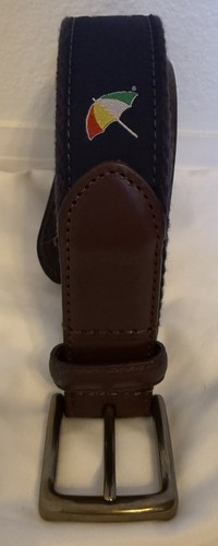 Vintage Arnold Palmer Golf Belt ⛳ Umbrella Iced Tea Leather Brass Size ...