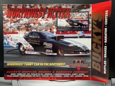 VRHTF NHRA "RARE AWESOME BUCKEY AUSTIN TOP ALCOHOL FUNNY CAR" HAND OUT ...
