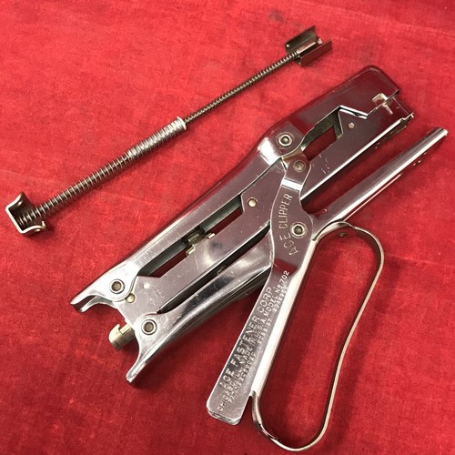 VTG Handheld Chrome Ace Fastener Clipper 702 Stapler Staple Gun Desk ...