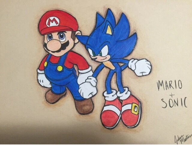 Sonic The Hedgehog And Mario Coloring Pages