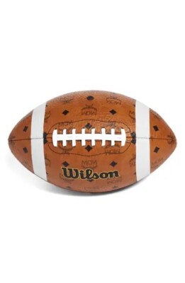 RARE Wilson x MCM Cognac Monogram Football (2018 Nordstrom Exclusive ...