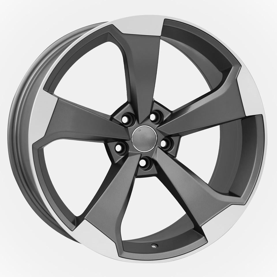 18" ROTOR STYLE GUNMETAL WHEELS RIMS FITS AUDI S3 RS3 RS5 RS7 S LINE ...