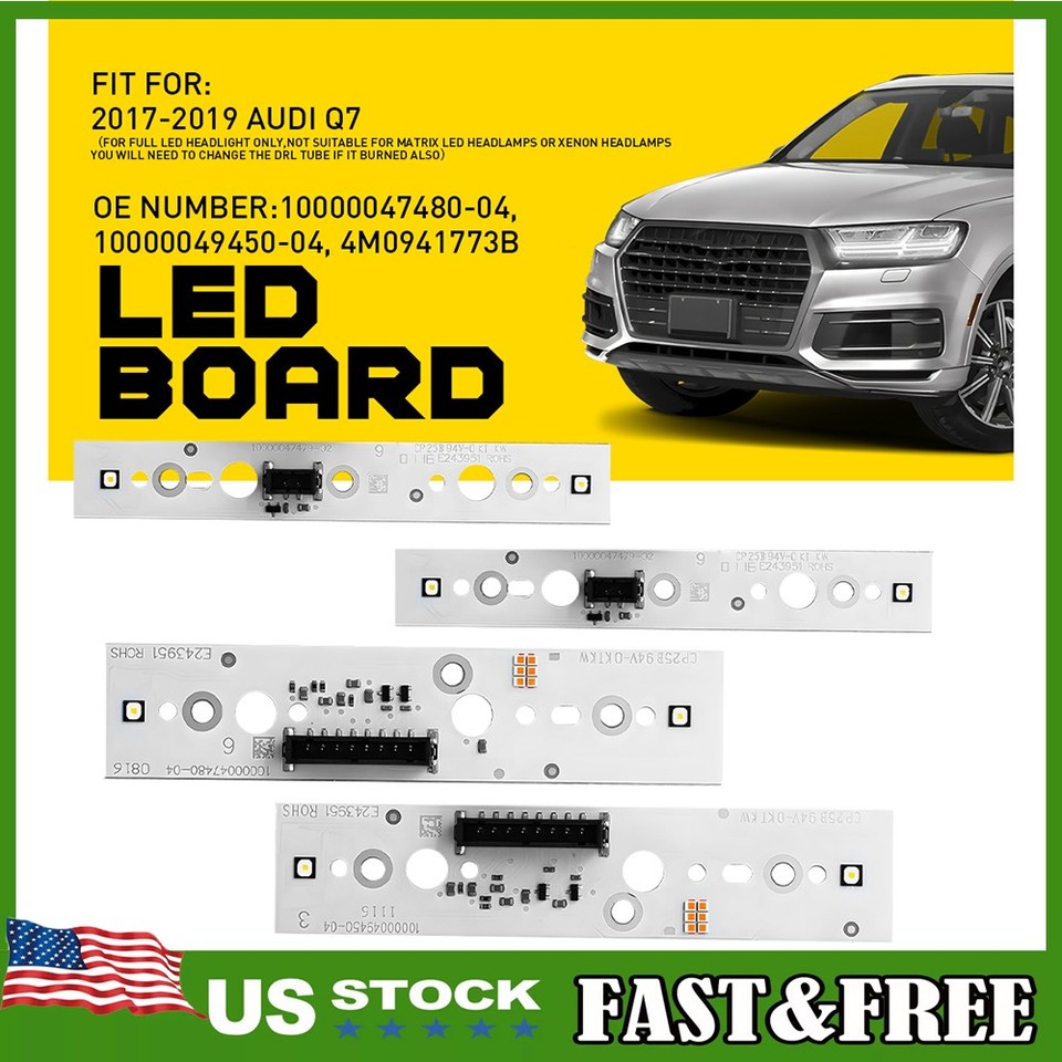 LED boards For Audi Q7 2017 2018 2019 LED Headlight DRL Light guide ...