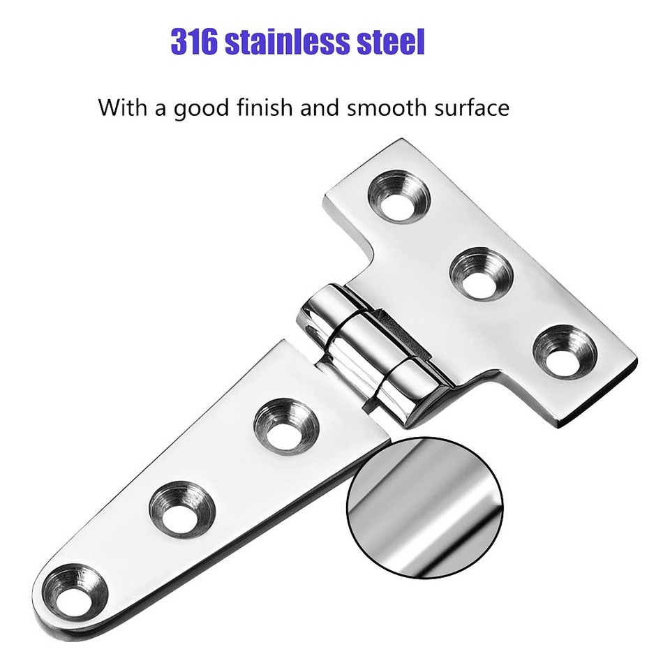Marine Grade T Hinges, Boat Hinges, 4 Inch x 2 Inches, No Noise, Heavy ...