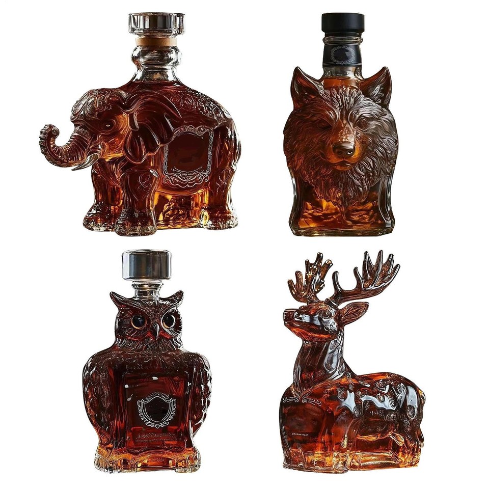 Unique Whiskey Decanter Bottle,2025 New Unique Animal Glass Decanter ...