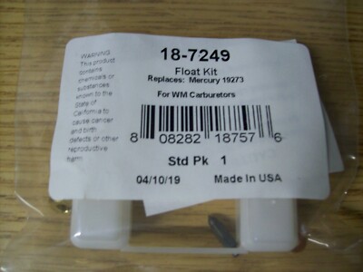Mercury Mariner Sierra Float Kit 18-7249 WM 19273 50 60 70 Outboard ...