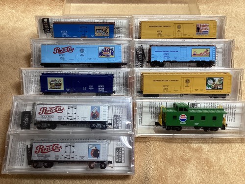 N Scale Micro Trains 9 Pepsi Freight Cars New | eBay