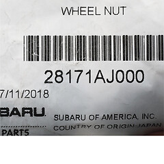 Subaru OEM Chrome Acorn Style Wheel Lug Nut 28171AJ000 for sale online ...
