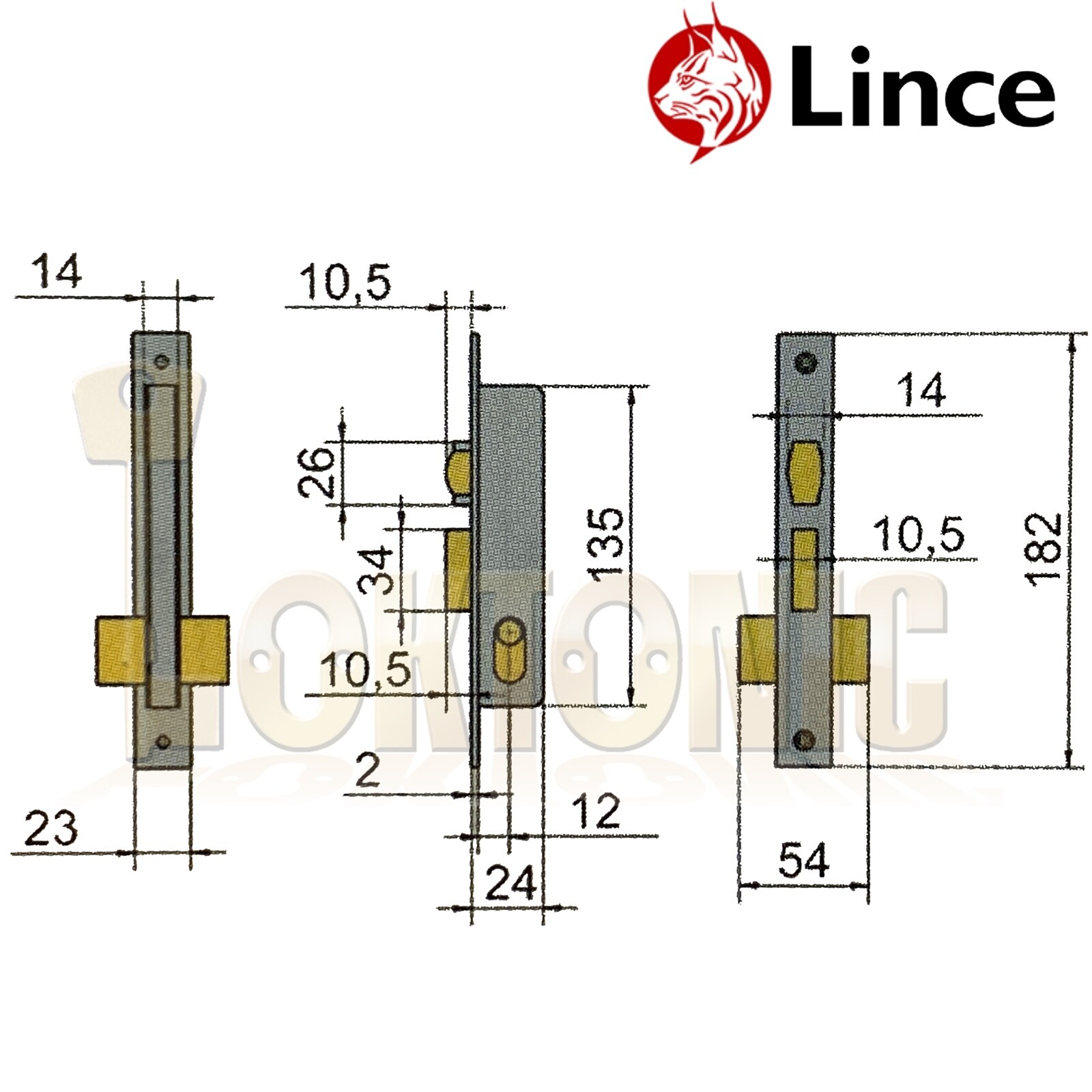 Lince Mortice Narrow Stile Sash Roller Latch Lock With Small Oval ...
