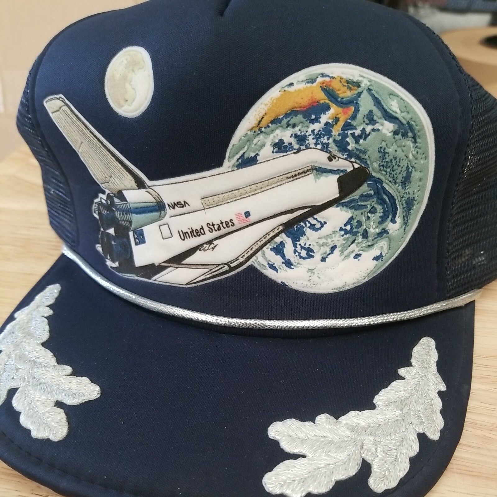 Trucker Cap NASA STS Space Shuttle Hat Mesh Orbit Space Astronaut 80s ...