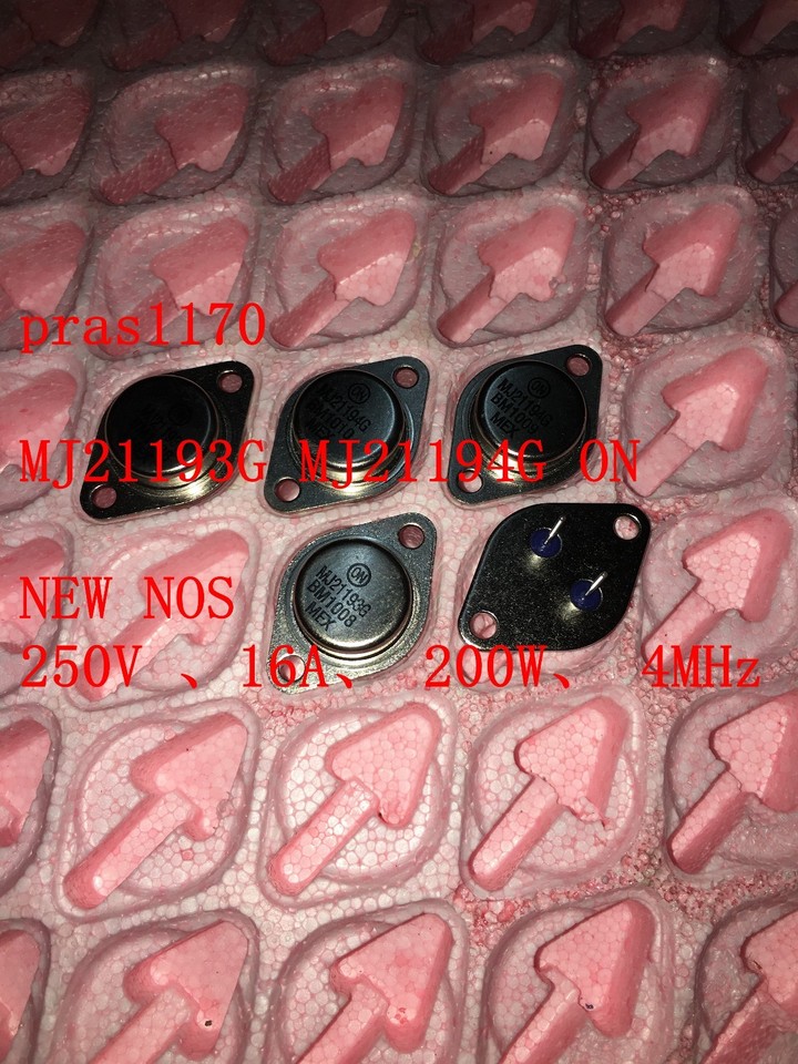 MJ21193G MJ21194G MJ21193 MJ21194 NOS NEW ON 250V 16A 200W 4MHZ 1pair ...