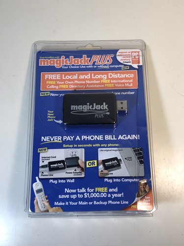 Magic Jack Plus Free Local Long Distance Calling Telephone Power Supply ...