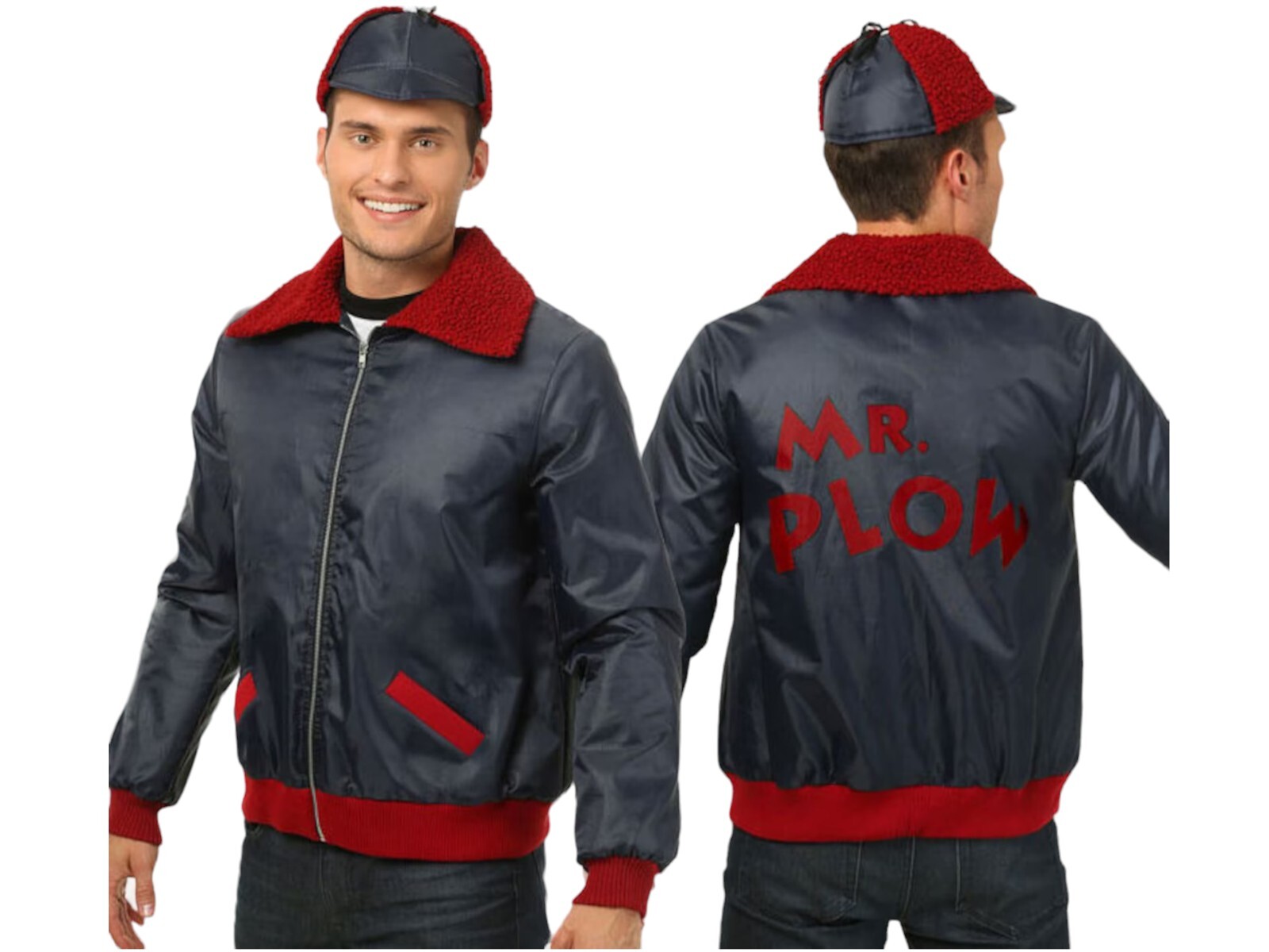 Men's SIMPSON MR PLOW BOMBER JACKET | Snow Removal Costume |TV Cartoon Jacket | | eBay UK