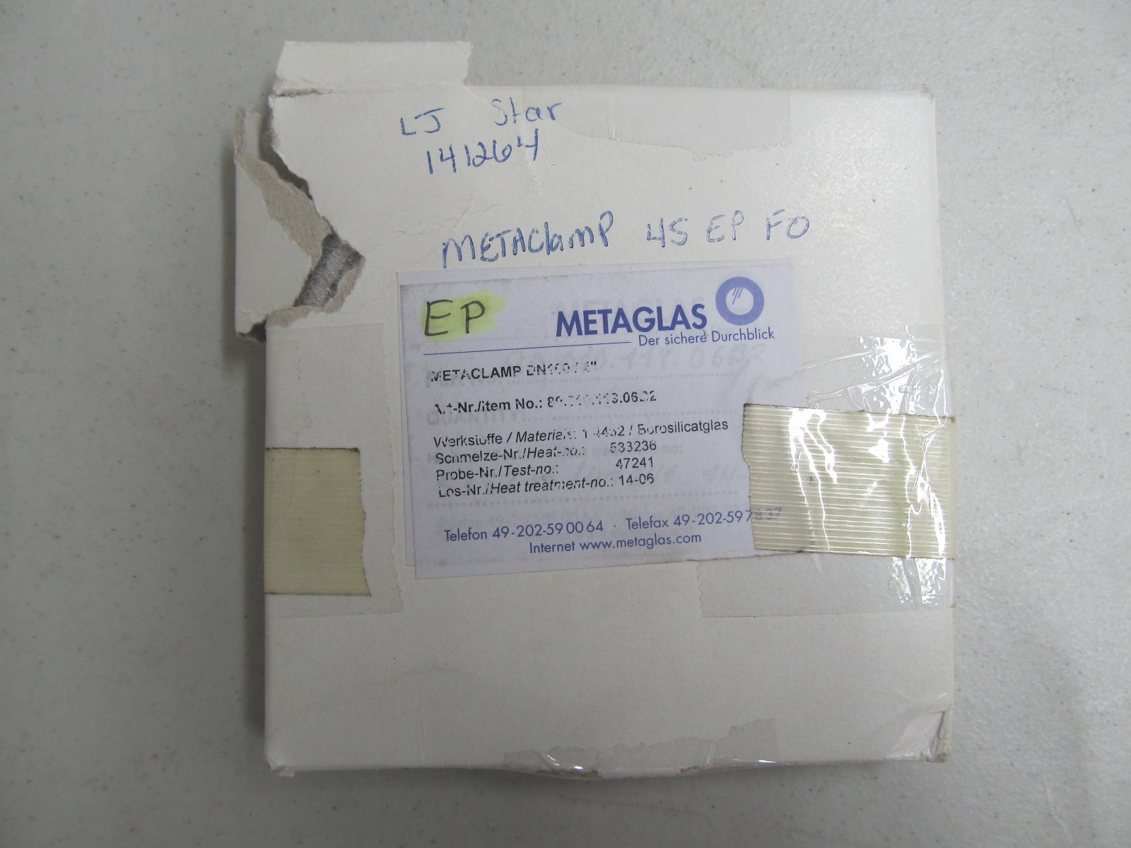 LJ Star 4"TC Metaclamp Sight Glass 316SS, 6-32 Thread, METACLAMP-4S-FO ...