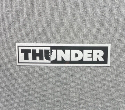 Thunder Skateboard Sticker Silver Gray/Black Strip 4.9" | eBay