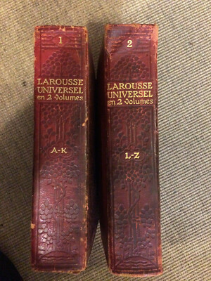 Larousse universel, en 2 tomes, rouge, 1923. | eBay