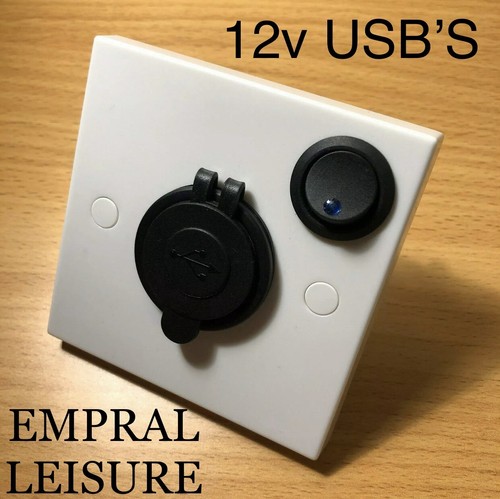 Caravan Dual Usb Socket Charger 12v 24v Campervan Motorhome White Wall ...
