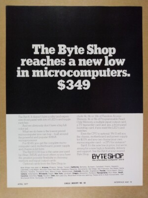 1977 Byte Shop Byt-8 Computer vintage print Ad | eBay