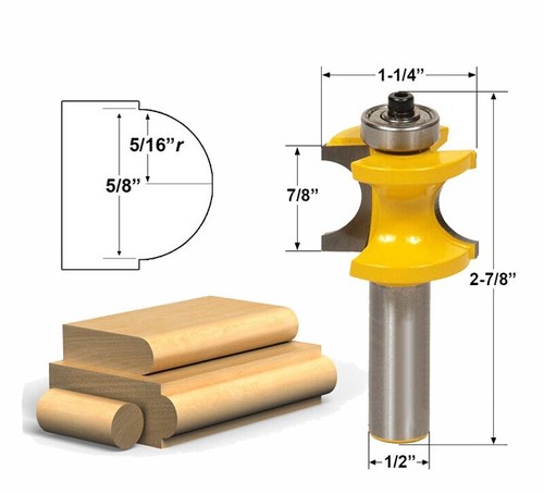 5/16" Radius (5/8" Bead)Bullnose Router Bit - 1/2" Shank | eBay