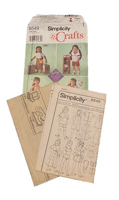Simplicity 8549 Doll Clothes 18” American Girl Soccer Outfit Beachwear ...