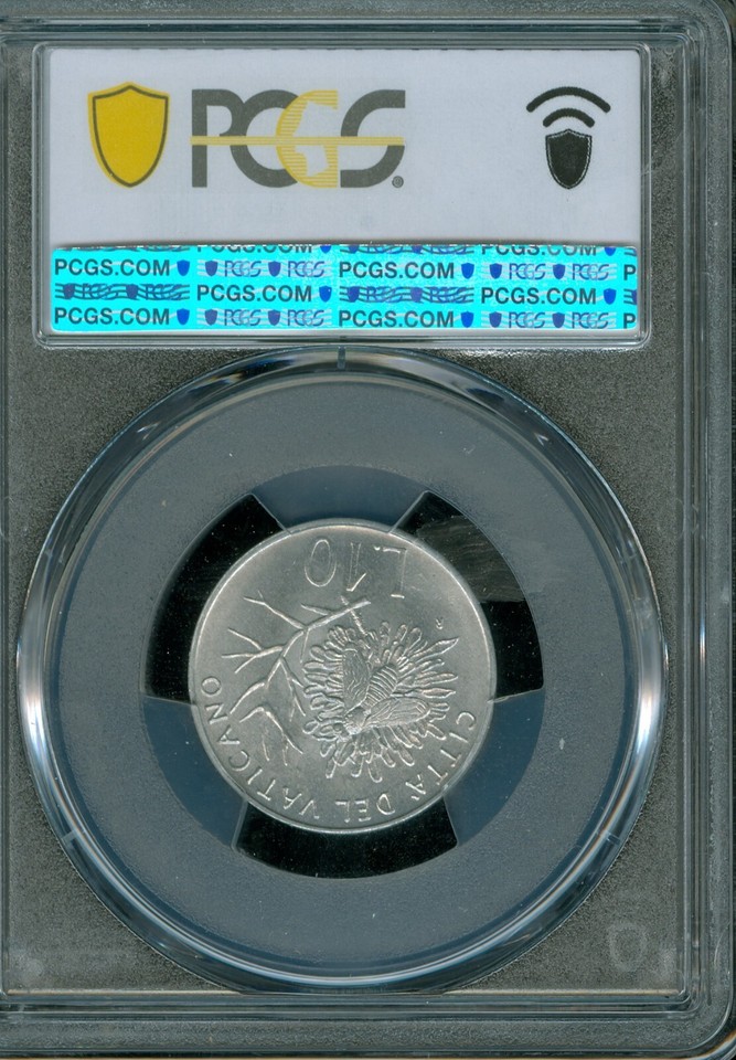 1992 R VATICAN CITY 10 LIRE POPE JOHN PAUL II ANO XIV PCGS MS66 MAC ...