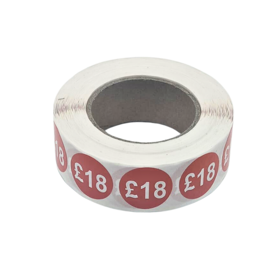 1000x 25 mm red price self adhesive stickers sticky labels | eBay UK