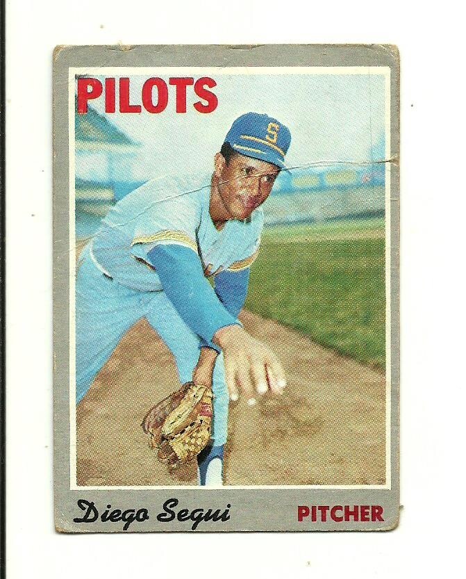 1970 TOPPS #2 Diego Segui: Seattle Pilots: Pitcher: Baseball Cards MLB ...