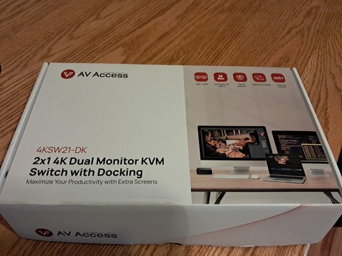 AV Access KVM Switch Dock 2 Monitors 2 Laptops, 4K KVM Switch Dual Monitor | eBay