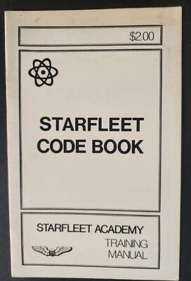 STAR TREK: TOS STARFLEET CODE BOOK VINTAGE 1978 ACADEMY TRAINING MANUAL | eBay