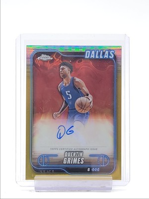QUENTIN GRIMES 2024-25 TOPPS CHROME AUTOGRAPH GOLD REFRACTOR AUTO /50 ...