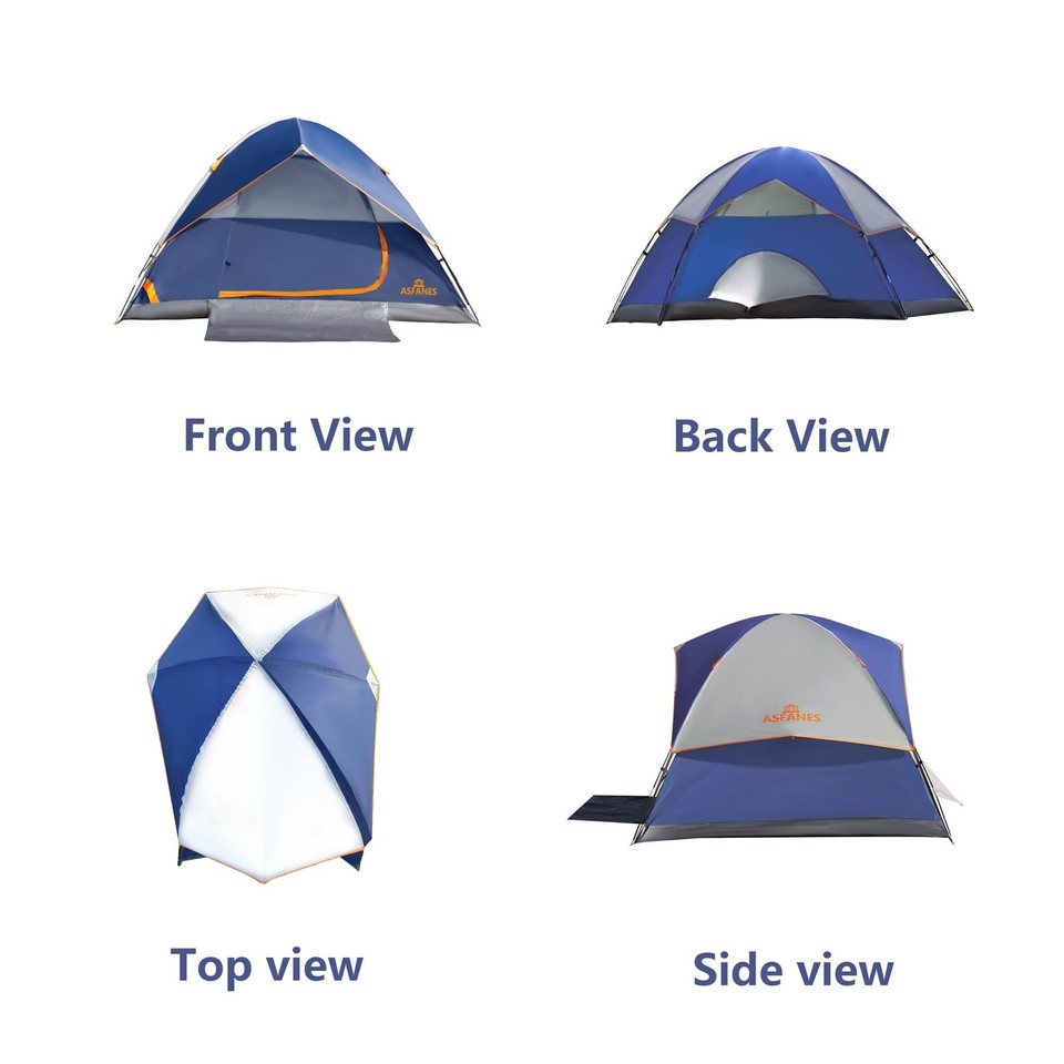 ASFANES 2 Person Waterproof Tents for Camping Easy Setup Outdoor ...