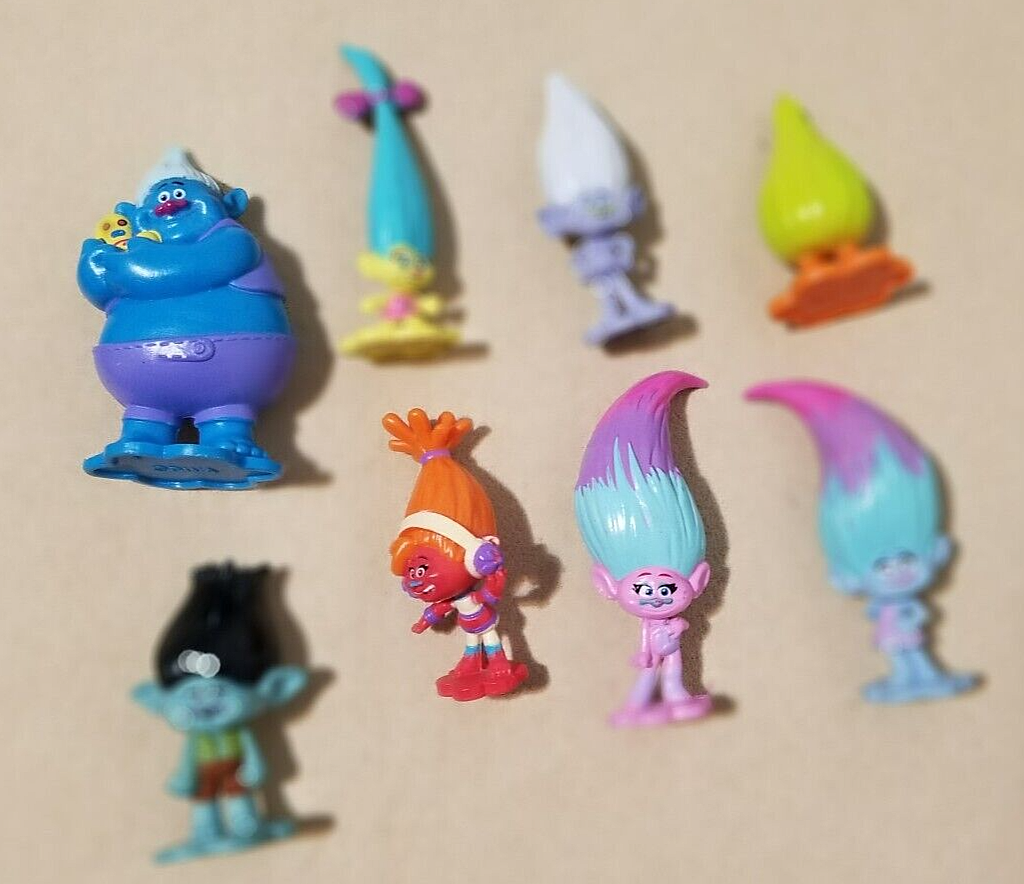Trolls Figures Lot - 8 Piece Set Trolls Movie Mini Action Toys DWA ...