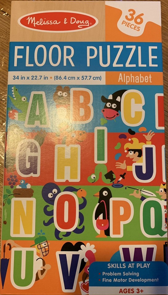 Melissa & Doug 36 Piece Alphabet Floor Puzzle Ages 3+ HOMESCHOOL ...