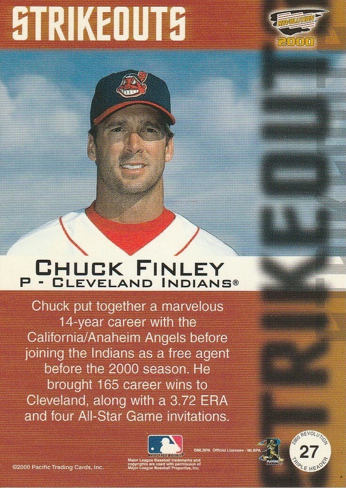2000 Revolution Triple Header Silver #27 Chuck Finley/999 | eBay