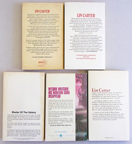 5~LIN CARTER PAPERBACKS~DARYA OF BRONZE AGE~ZANTHODON~BEYOND GATES OF ...