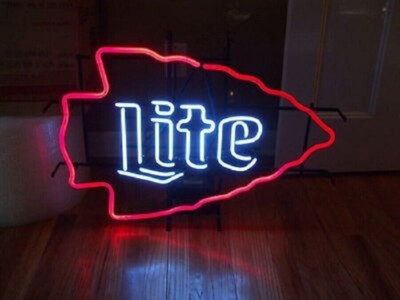 Kansas City Chiefs Lite Neon Sign Beer Bar Pub Wall Window Decor 19x15 ...
