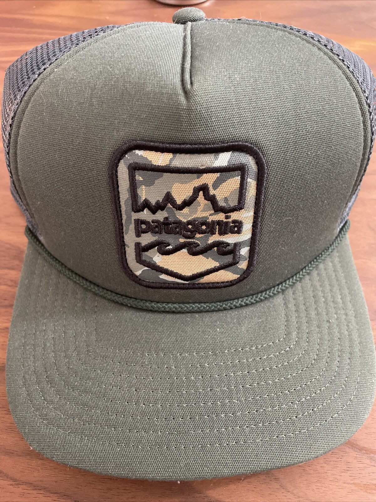 Rare Patagonia Camo Patch Trucker Snapback Hat Cap U… - Gem