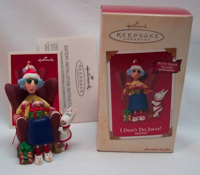 MAXINE I DON'T DO JOLLY! TALKING Hallmark Keepsake CHRISTMAS ORNAMENT ...