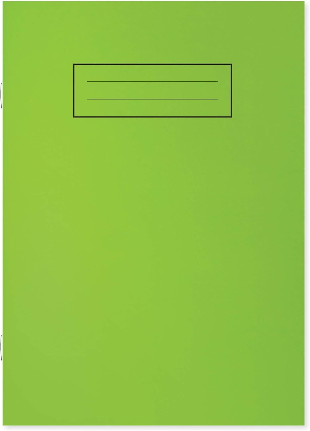 Pack of 2 A5 Bright Green Exercise Books, High Quality Matt Laminated ...