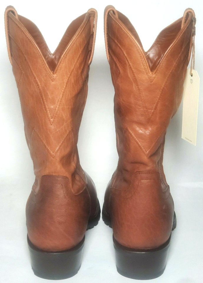 Tecovas Bandera Western Work Boots, Cognac Bison,Size 12(EE) Wide ...