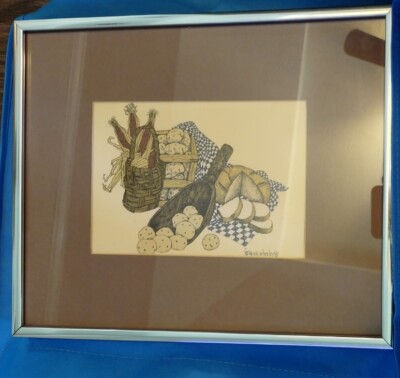 WENDY WHEELER Vintage Signed 1975 Framed Art - Matted And Framed | eBay