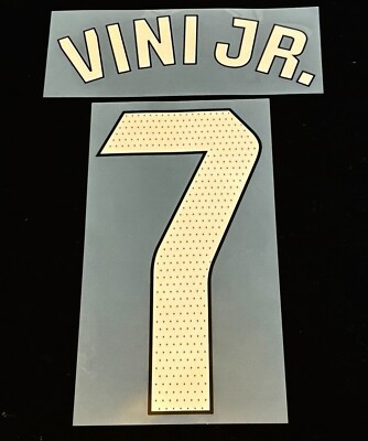 Official Real Madrid vini jr 7 2024/25 Football Name/Number Set third ...