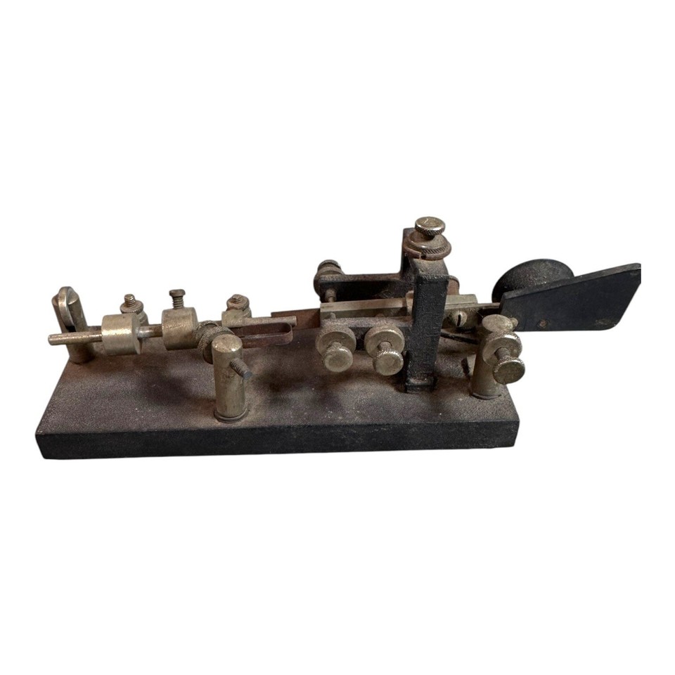 Vintage Morse Code Telegraph Key Signal Device Unknown Maker Antique ...