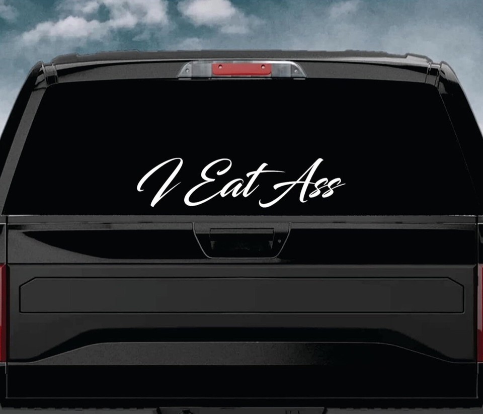 I Eat Ass V3 Car Window Windshield Truck JDM Decal Sticker Banner Vinyl ...