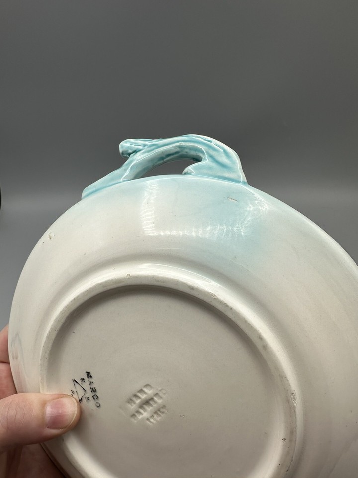 Vintage Italy Chicken Plate Rooster Bird Marco NSP Hand Painted Tear ...