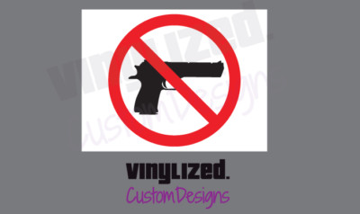 No Firearms Guns Allowed Vinyl Decal Weapons Concealed Carry CCW Store ...