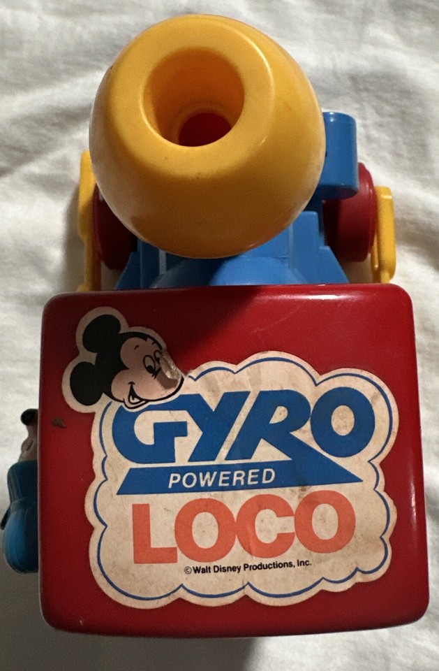 Vintage Disney Mickey Mouse Choo Choo Train Engine Toy 1980 Galoob ...