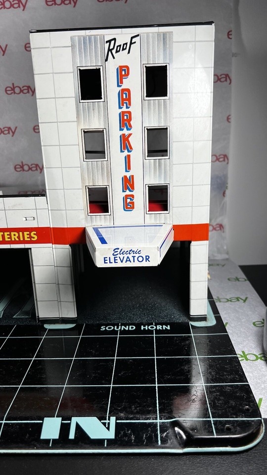 Vintage Marx Sears Allstate Happi Time Service station w/elevator Tin ...