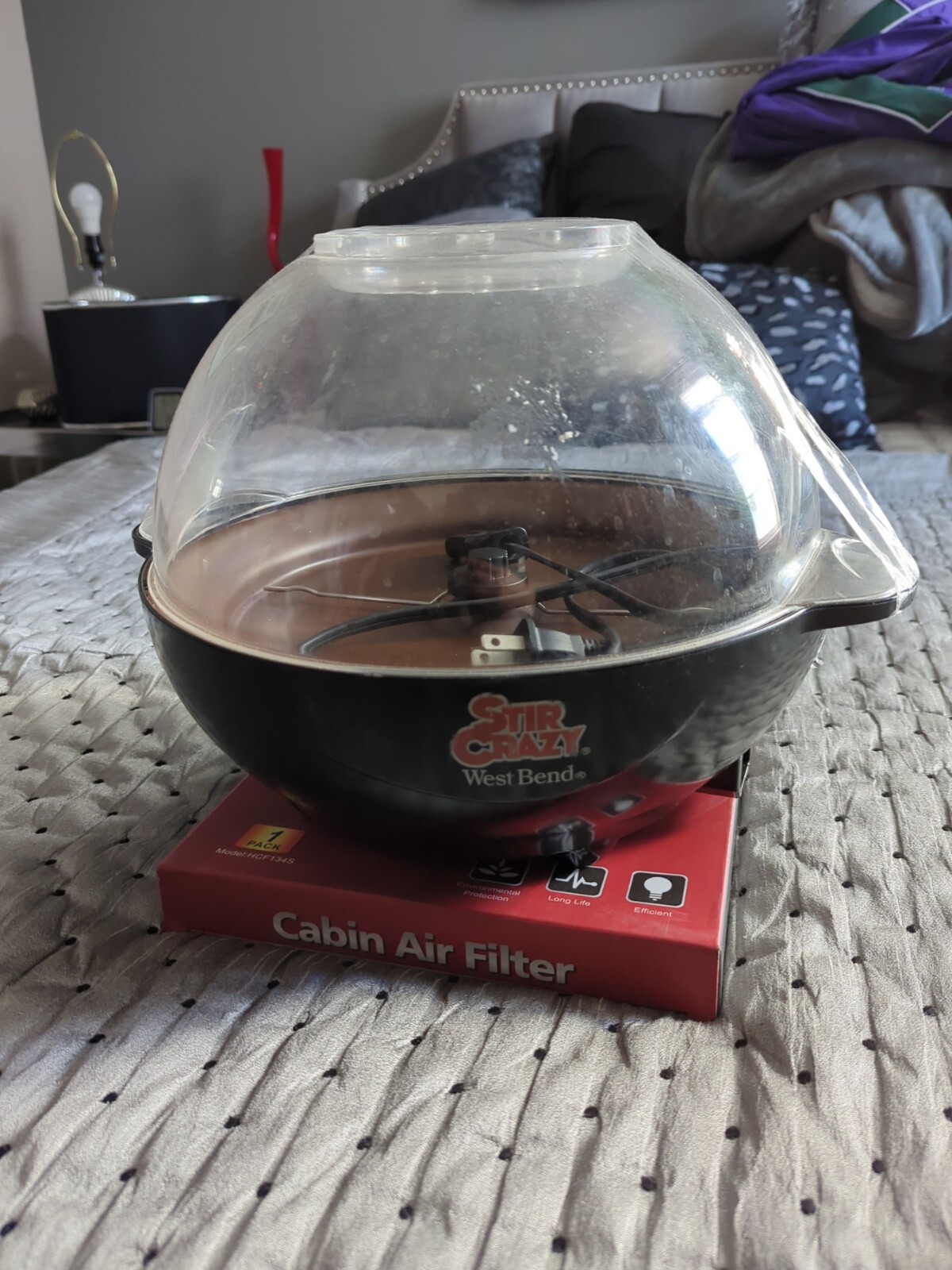 West Bend Stir Crazy 6 Quart Electric Popcorn Maker Vintage Corn Popper ...